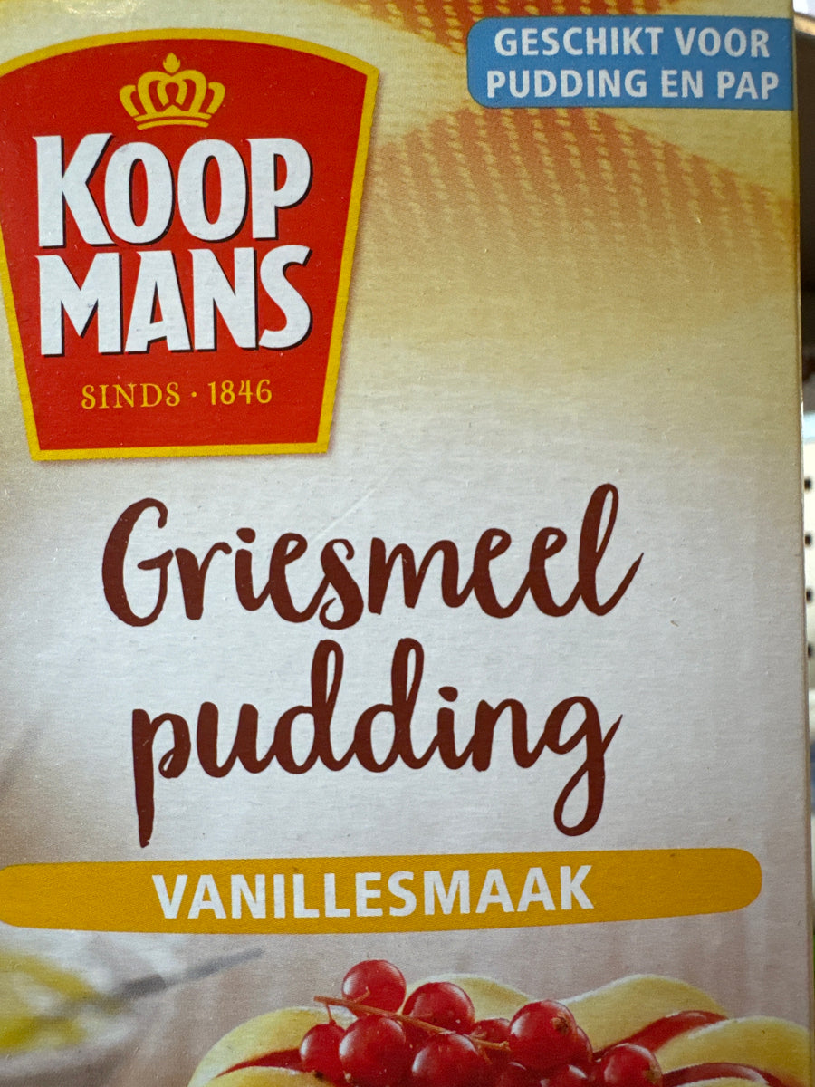 Koopmans Tarwe Griesmeel Vanilla 500g – http://dutchmarketinusa.com/