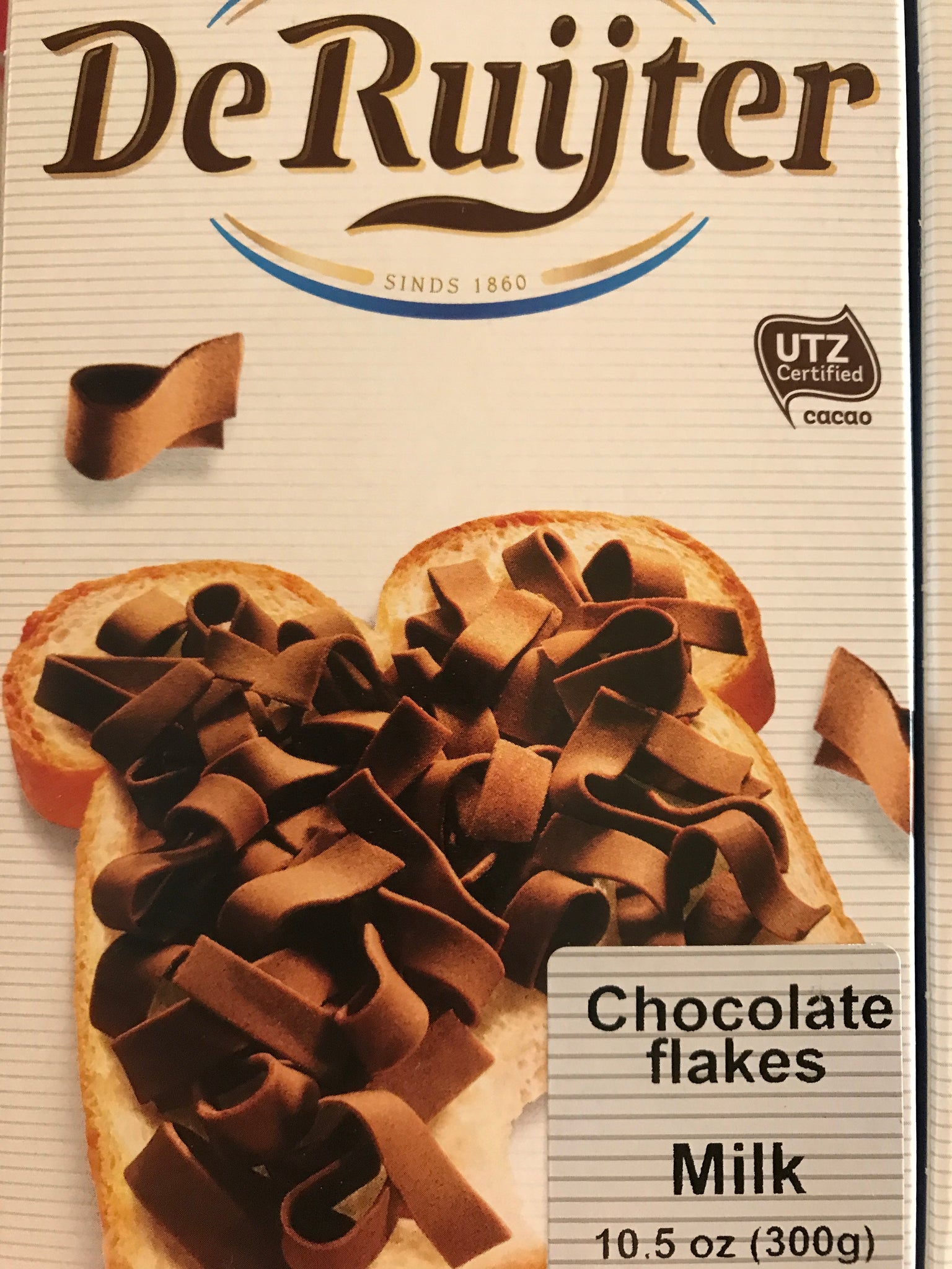 De Ruijter Chocolade Vlokken Melk 300gr – http://dutchmarketinusa.com/